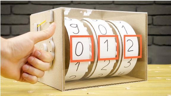 DIY纸板机械计数器