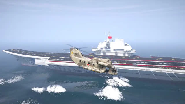 军事模拟直升机降落到航母上,哪一架最帅气