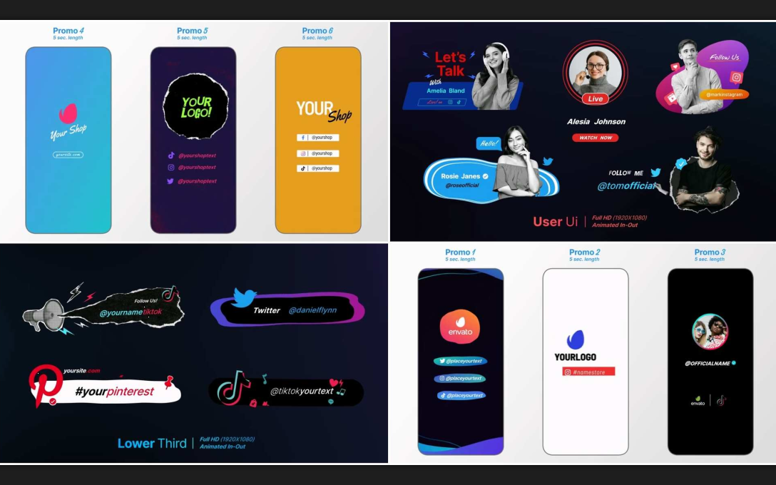 ...人物头像效果的头衔视频博客频道个人自媒体社交媒体平台宣传字幕条