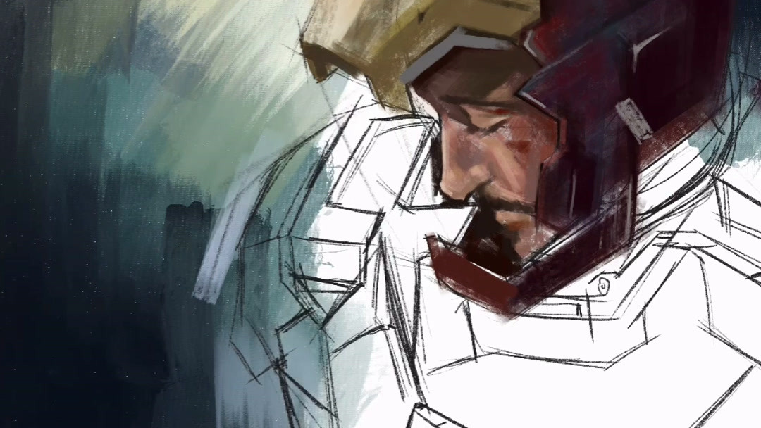 iPad绘画《钢铁侠》绘画过程