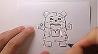 动物简笔画:卡通小熊