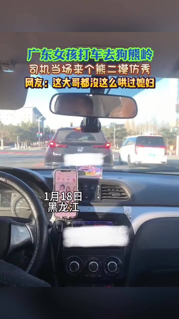 广东女孩打车去狗熊岭 司机当场来个熊二模仿秀