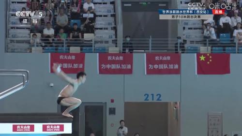 .这就是跳水梦之队的传承[礼物]杨昊跳水世界杯金牌 2023跳水世界杯.
