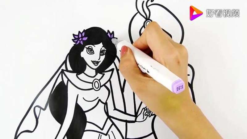 简易画教你画灰姑娘和王子
