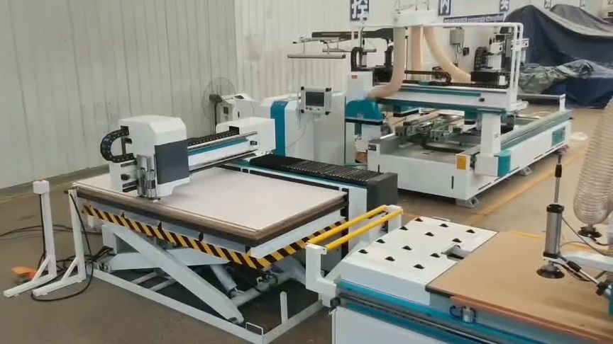 板式家具生产线设备,全自动贴标机,免费赠送软件