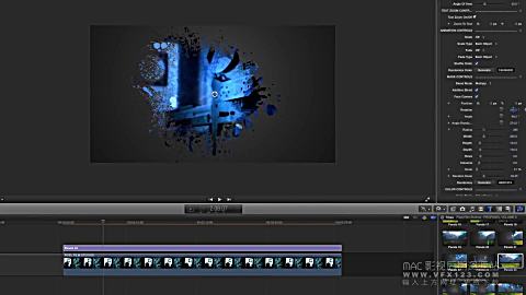 【F18】FCPX泼墨蒙版遮罩效果插件 ProPanel Vol.3 40种液体喷溅