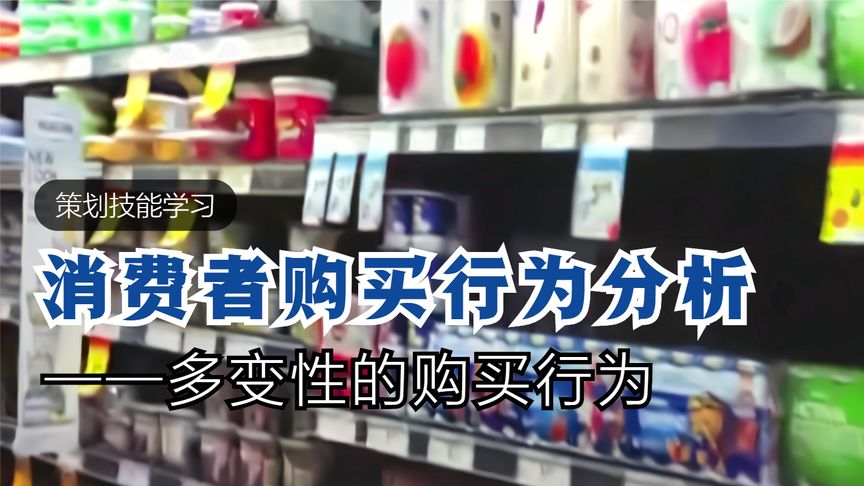 消费者购买行为分析——多变性的购买行为
