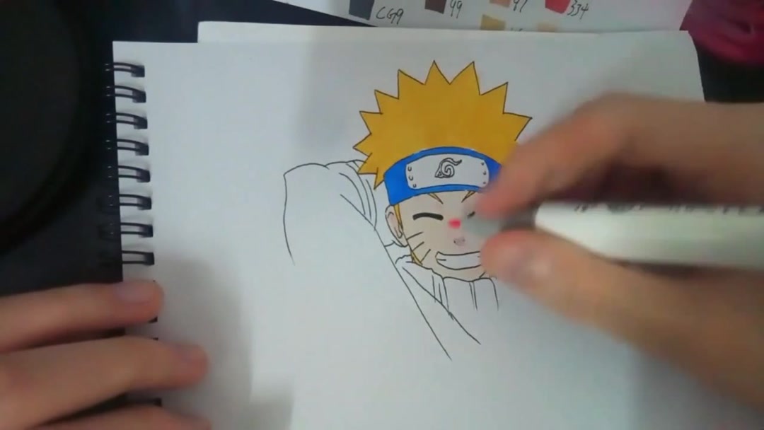 火影忍者手游 漩涡鸣人 马克笔手绘 #5