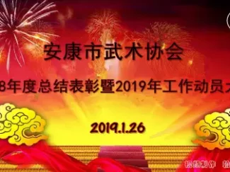 《安康市武术协会2018年度总结表彰暨2019工作动员大会》LED背投...
