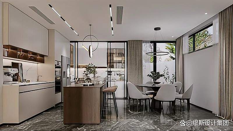 300㎡现代设计,流淌在线条和光影中的生活美学