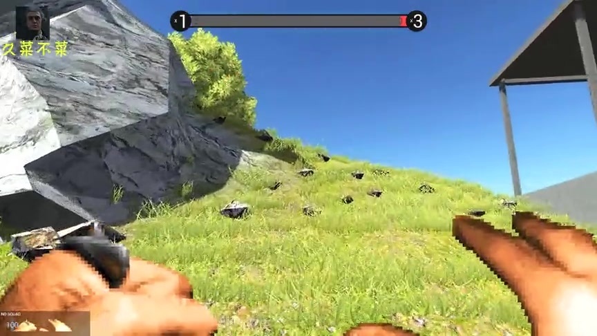 战地模拟器:真人版的战地模拟器用拳头去攻击小红人