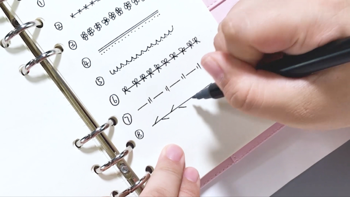 10种花边画法,让手账更多花样