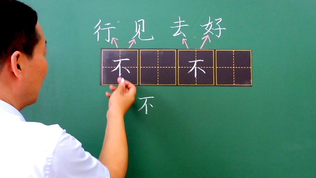 一年级上册写字教学第三十讲“不”的写法