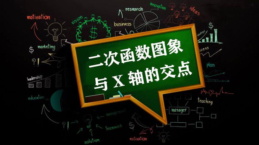 初中数学微课,二次函数专题,二次函数图象与x轴的交点问题
