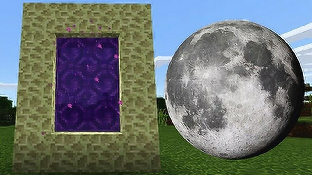 我的世界:穿越传送门来到月球,建造月球生存基地