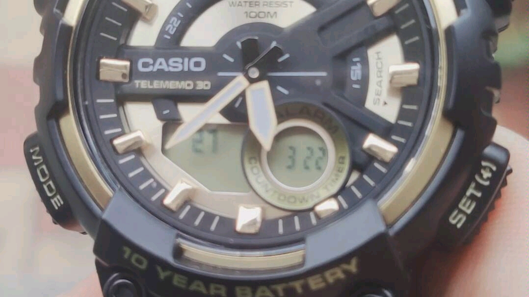 卡西欧 AEQ-110 倒计时怎么弄掉 时间怎么调呢 我快炸了 求解