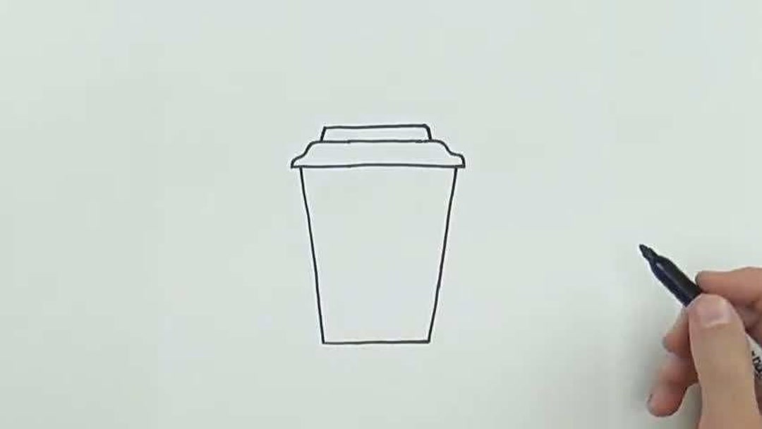 零基础学画画-教你画一个简单可爱的咖啡杯