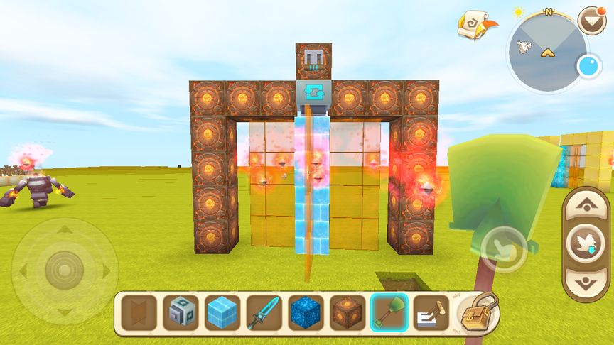 迷你世界现代科技旋转门教程