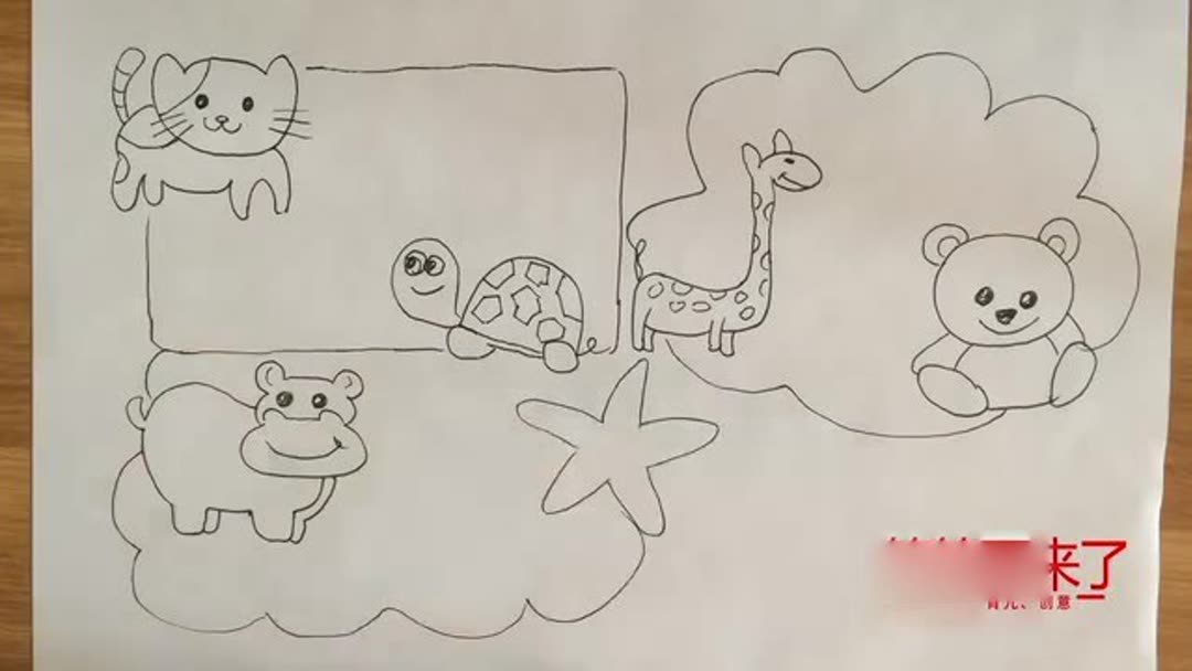 可爱小动物手抄报,家长帮孩子留好了!