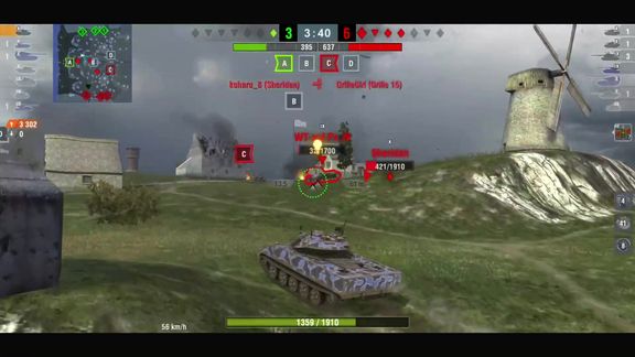 坦克世界闪击战个人秀残局翻盘系列之导弹车谢里登1vs4强势翻盘!