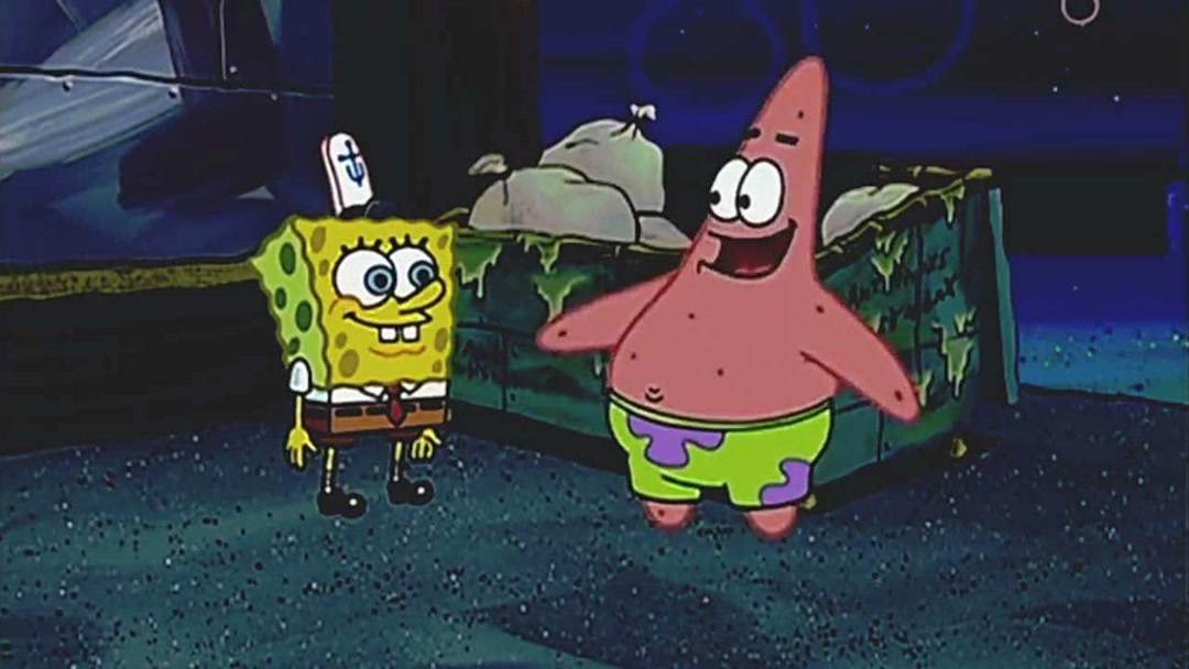 海绵宝宝:海绵宝宝和派大星在垃圾桶边学会了一个新单词