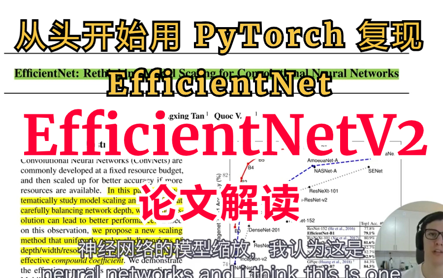 从零开始用PyTorch复现EfficientNet| 国外大佬1小时带你进行Efficient...