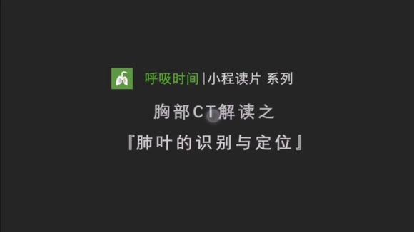 胸部CT解读肺叶的识别与定位