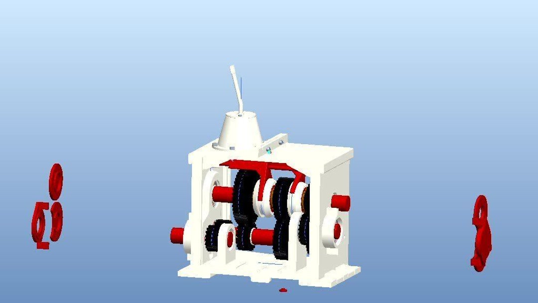 适用3D打印机的3档变速箱设计模型