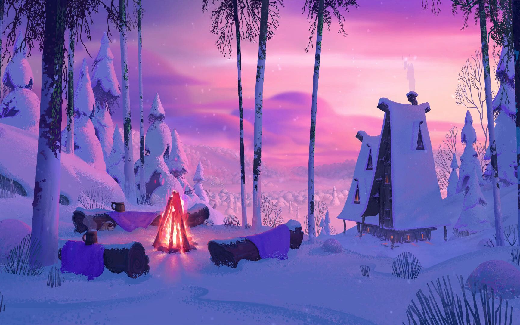 插画师如何使用三维辅助?3d辅助梦幻场景插画渲染思路