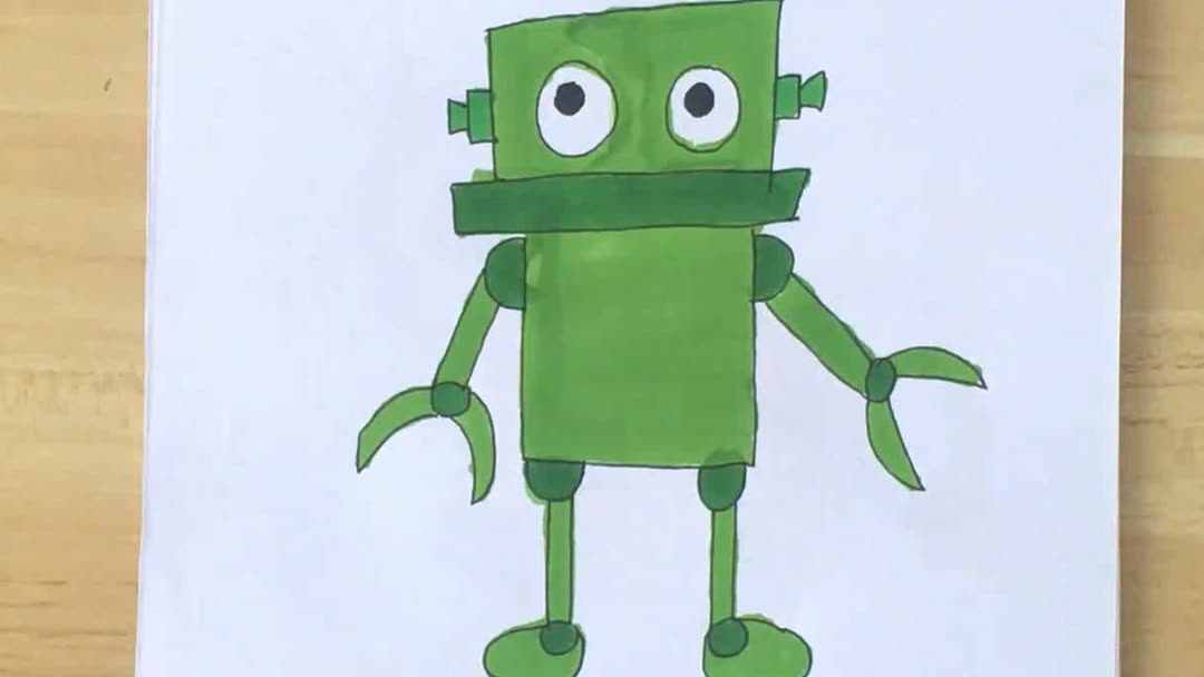 简笔画:简单可爱的卡通人物,只要两分钟,跟幼教小姐姐学起来