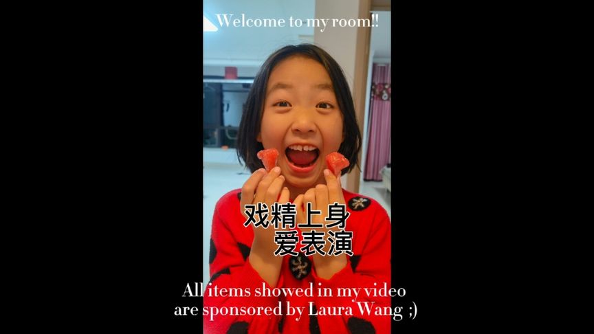 看这个小朋友戏精上身, 搞怪表演苹果的生长过程