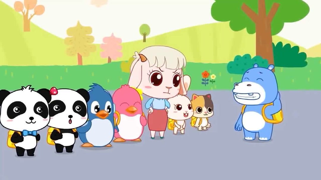 坐在校车上系好安全带,乖乖坐好不吵不闹安全搭校车