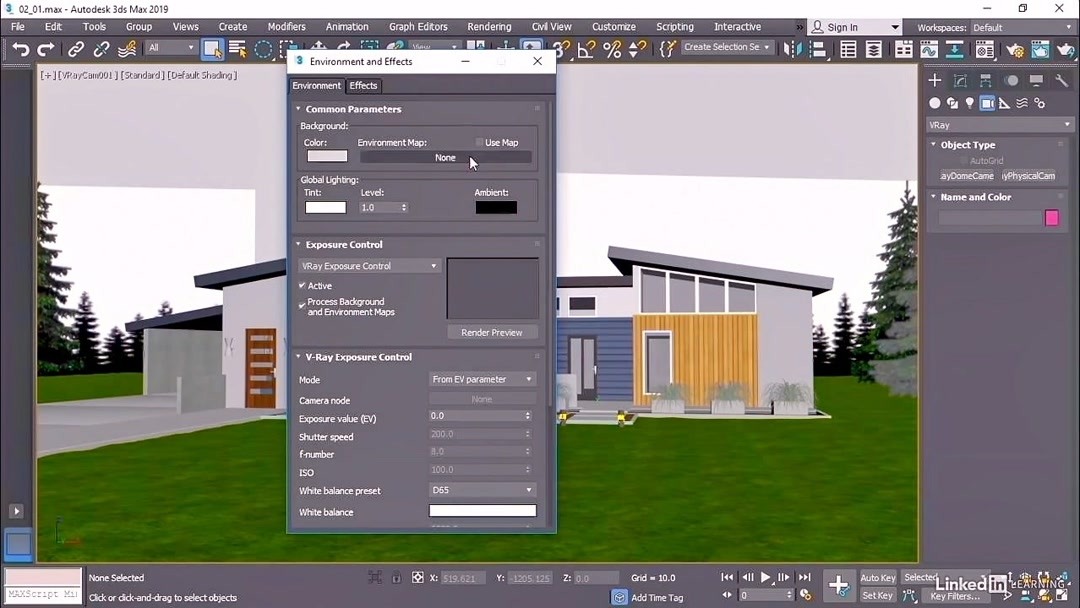 3dsmax vray室外夜景渲染hdr贴图设置