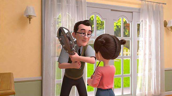 飞狗MOCO:小狗太能拆家,雅米要教训,爸爸给她递工具!