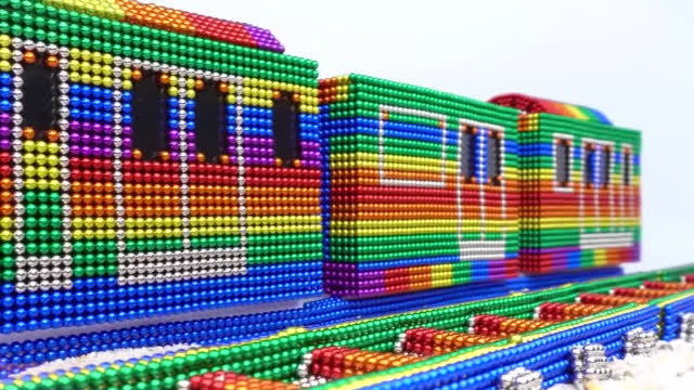 用磁球制作磁悬浮列车,太棒了!