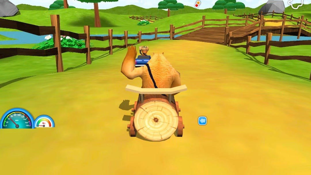 熊出没卡丁车 熊二不敌光头强痛失冠军游戏