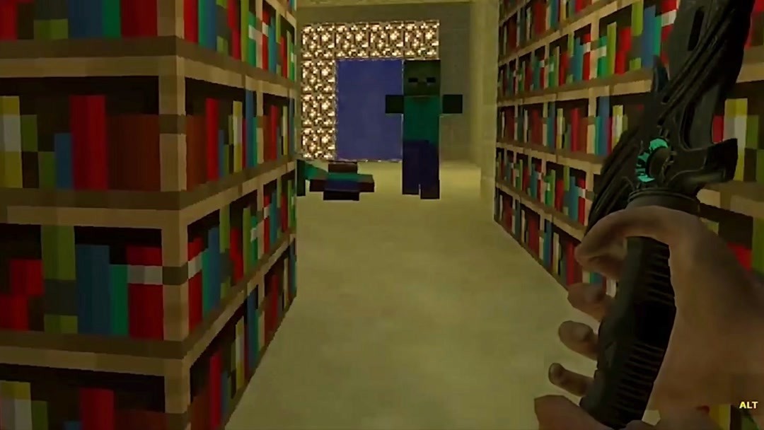 GMOD我的世界 僵尸包围了天堂传送门