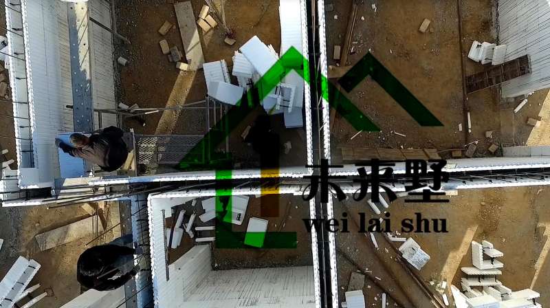 模块建房农村自建房省心又安心,航拍飞机展现建筑全过程