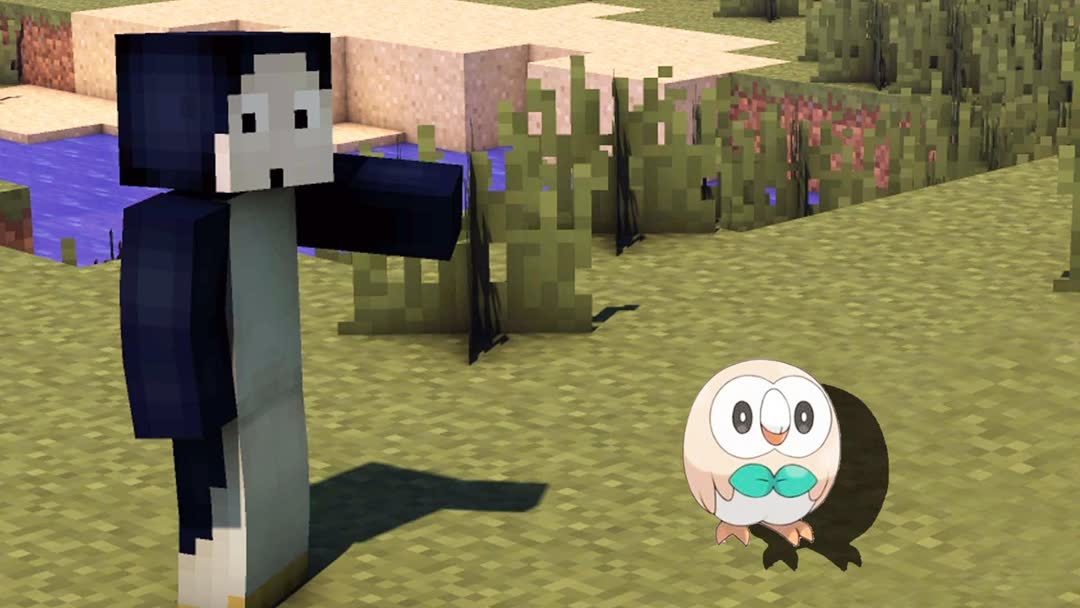 皮卡解说我的世界搞笑《神奇宝贝日月》第一集:呆萌木木枭