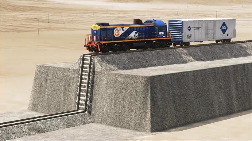 铁路还没修好,内燃动力火车马力全开冲向超高台阶,车祸模拟器