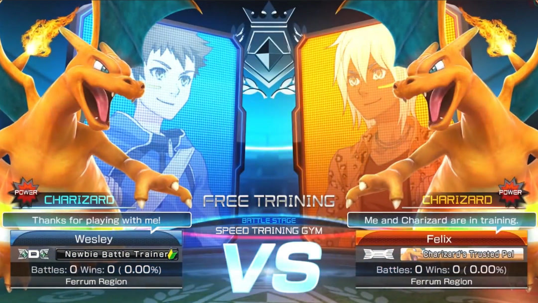 精灵宝可梦3D擂台赛!神奇宝贝喷火龙大对决!