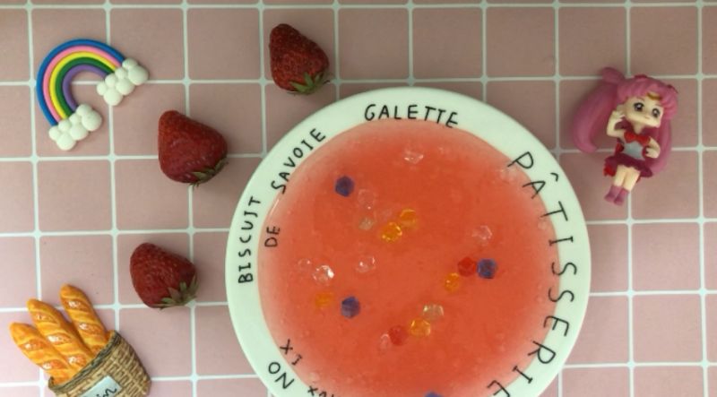 九七手工坊:你喜欢的草莓酱,做草莓酱史莱姆,贡献你的红包就好