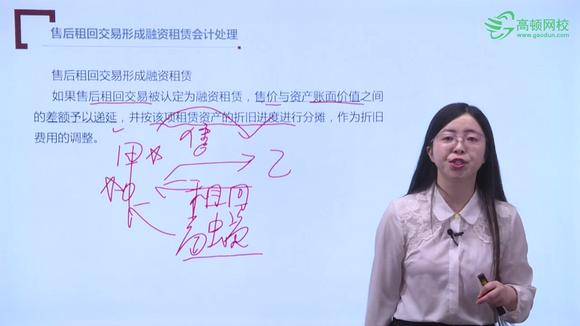 售后租回交易形成融资租赁会计处理