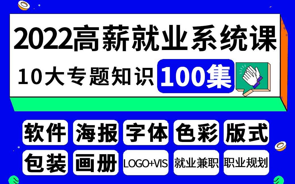 【合集】2022升职加薪跳槽必学平面设计全套系统课程,从0基础到高薪...