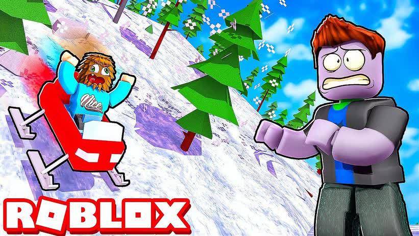 ROBLOX滑板模拟器:我把垃圾桶当作滑雪板?咯咯多解说