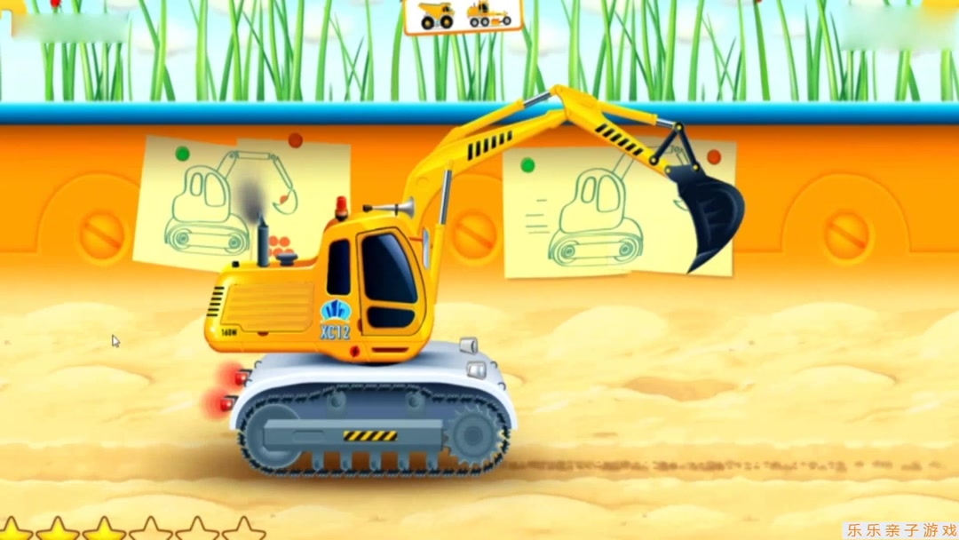 变形警车珀利动画视频 赛车总动员2 汽车总动员玩具视频 挖土机玩