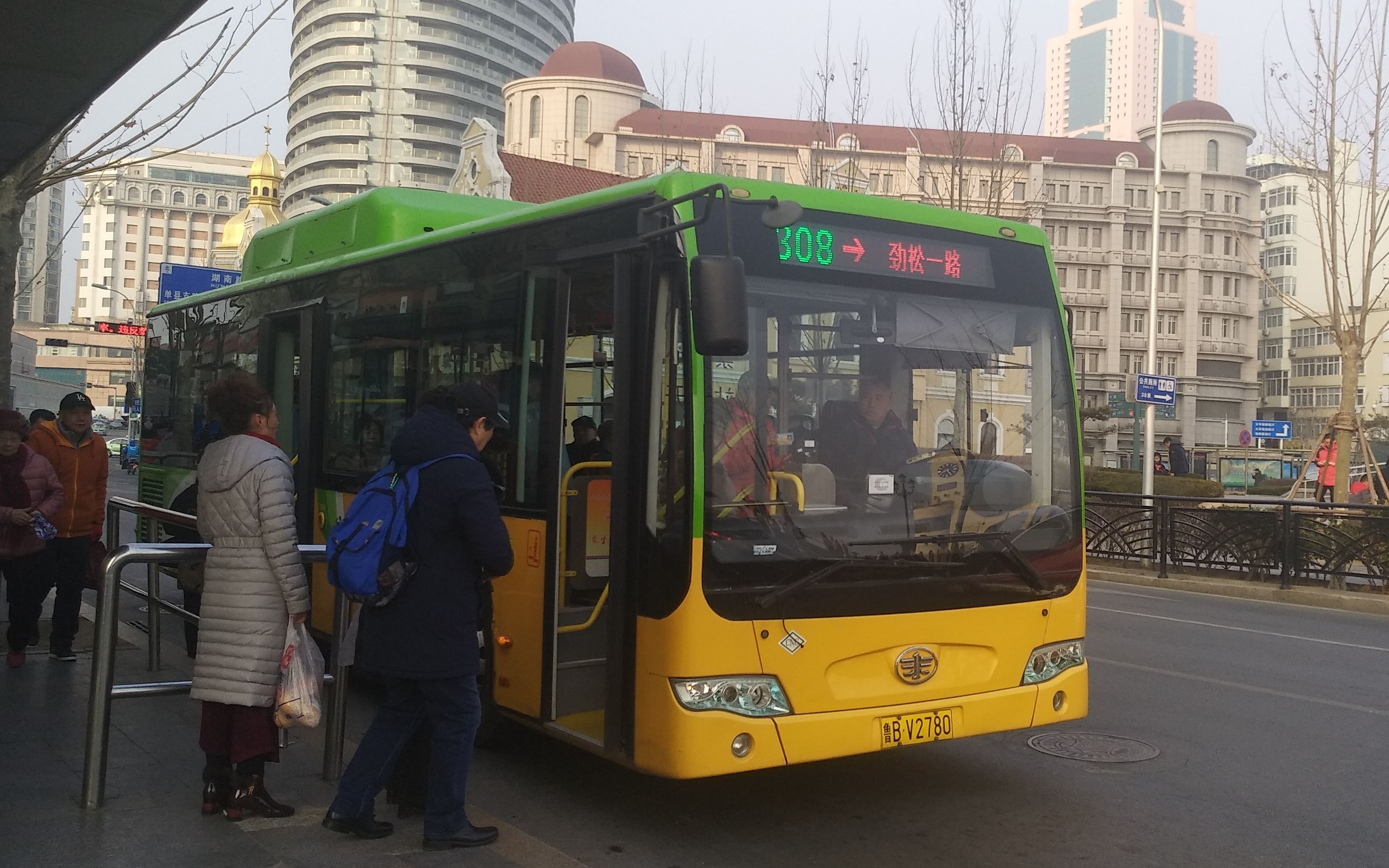 POV重制系列03 新模板试用之青岛公交308路(劲松一路-郯城路火车站)...