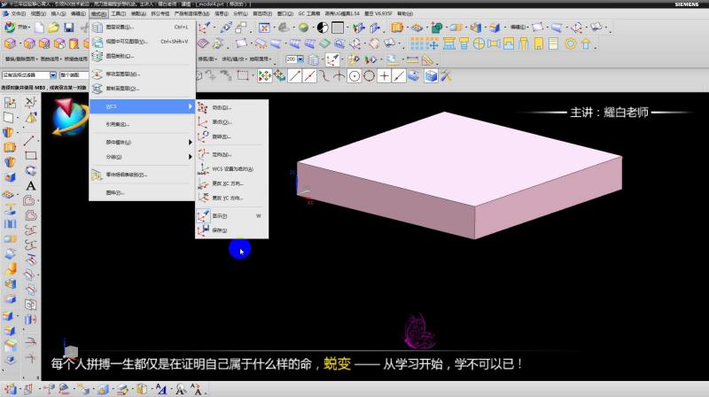 ug8.0模具设计 WCS的设定功能精讲