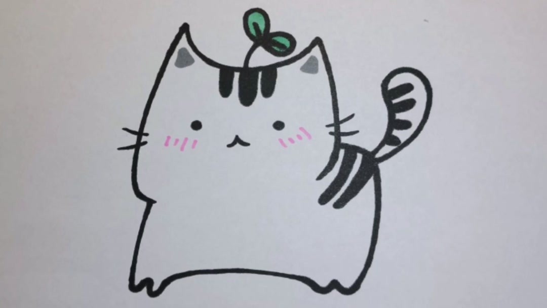 小猫咪 简笔画 儿童画 家有萌宝亲子画画