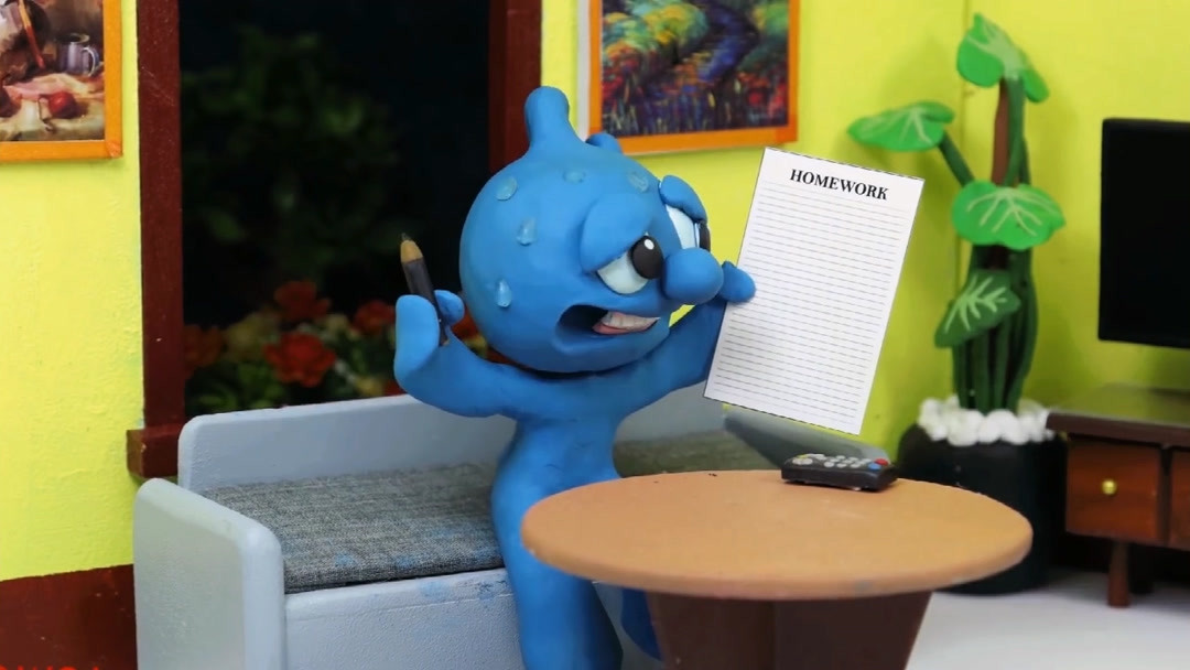 粘土动画:努力学习更努力玩耍